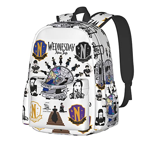 Wednesdoy Dance Backpack Bookbag bag 3d Casual Light Weight Wednesdoy Backpacks For Girls