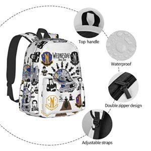 Wednesdoy Dance Backpack Bookbag bag 3d Casual Light Weight Wednesdoy Backpacks For Girls