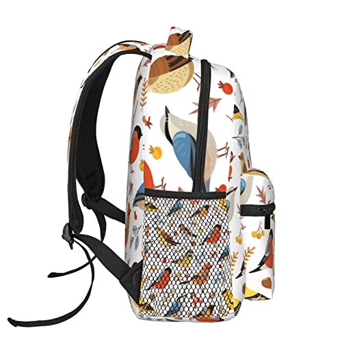 Qurdtt Funny Bird Pattern Backpack Big Capacity Backpack Lightweight Casual Travel Laptop Daypack for Men Women