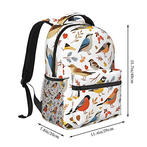 Qurdtt Funny Bird Pattern Backpack Big Capacity Backpack Lightweight Casual Travel Laptop Daypack for Men Women