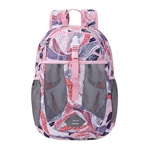 LandTrek Kids Backpack for Girls, Kindergarten Elementary Bookbags, Preschool Backpack, Ideal for School & Travel Backpacks (Tropical Flowers, 17.5")