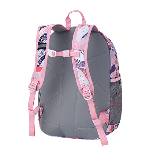 LandTrek Kids Backpack for Girls, Kindergarten Elementary Bookbags, Preschool Backpack, Ideal for School & Travel Backpacks (Tropical Flowers, 17.5")