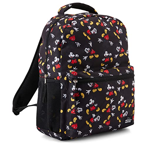 Mickey Mouse Allover Bookbag Backpack - Mickey Mouse Allover School Bag - Backpack for Boys, Girls, Kids, Adults (Black)