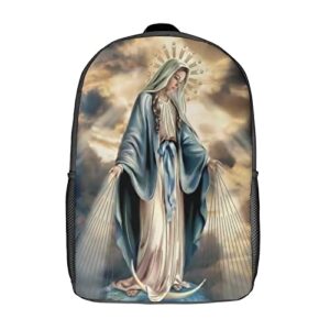 waygotee our lady of guadalupe virgin mary 3d print backpacks bookbag laptop travel bag unisex for adult gifts 17 inches