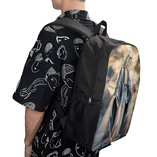 Waygotee Our Lady of Guadalupe Virgin Mary 3D Print Backpacks Bookbag Laptop Travel Bag Unisex for Adult Gifts 17 Inches