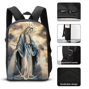 Waygotee Our Lady of Guadalupe Virgin Mary 3D Print Backpacks Bookbag Laptop Travel Bag Unisex for Adult Gifts 17 Inches