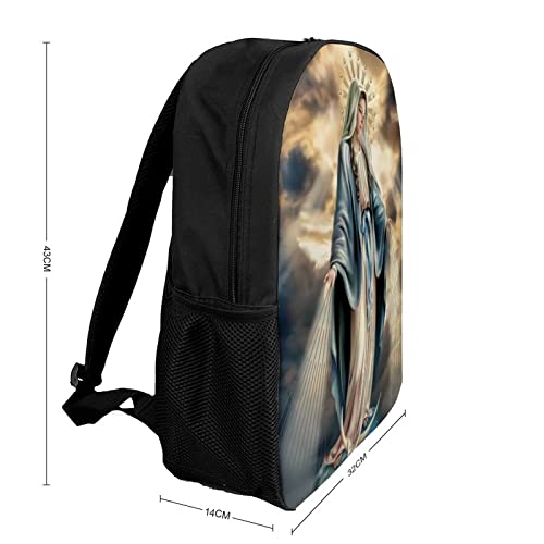 Waygotee Our Lady of Guadalupe Virgin Mary 3D Print Backpacks Bookbag Laptop Travel Bag Unisex for Adult Gifts 17 Inches