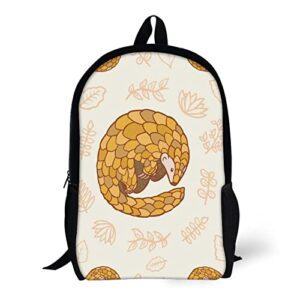 Hibernating Pangolins Lightweight Laptop Backpack Casual Daypack Fashion Bag 17 Inch for Travel Outdoor Work