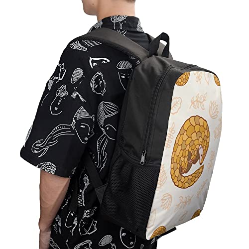 Hibernating Pangolins Lightweight Laptop Backpack Casual Daypack Fashion Bag 17 Inch for Travel Outdoor Work