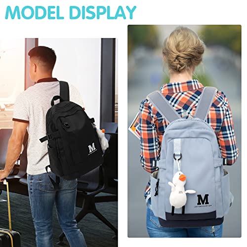 HengQiYu Large capacity backpack, multi pocket backpack, load reducing casual backpack, suitable for children aged 13 and above laptop backpack (black)