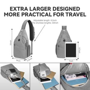 MOCKGVY Sling Backpack for Women, Crossbody Backpack, Anti Theft Sling Bag for Men