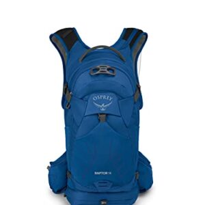 Osprey Raptor 14L Men's Biking Backpack with Hydraulics Reservoir, Postal Blue, One Size