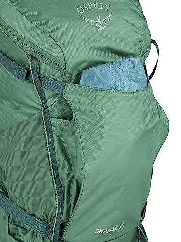 Osprey Skarab 30L Men's Hiking Backpack with Hydraulics Reservoir, Tundra Green, One Size