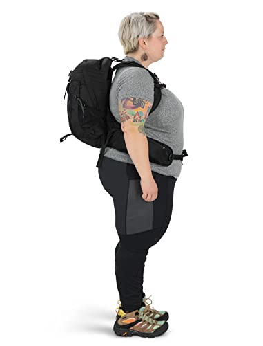 Osprey Tempest 20L Women's Hiking Backpack with Hipbelt, Stealth Black, WXS/S, Extended Fit