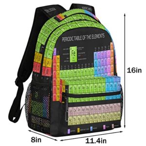 YPPAHHHH School Laptop Backpack Periodic Table Of The Elements for Girls Kids Boys Education Lightweight Bookbag Elementary College Travel Hiking Daypack Backpacks for Women Men