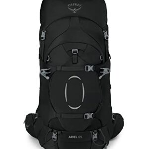 Osprey Ariel 65L Women's Backpacking Backpack, Black, WM/L, Extended Fit