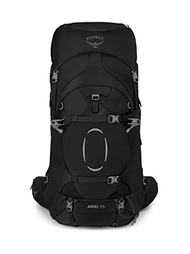 Osprey Ariel 65L Women's Backpacking Backpack, Black, WM/L, Extended Fit