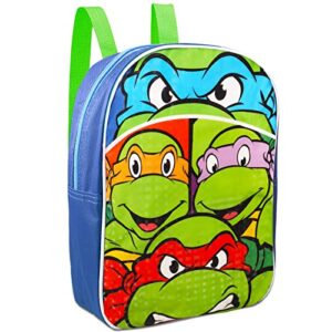 Teenage Mutant Ninja Turtles Mini Backpack for Boys, Girls Set - TMNT School Bag Bundle with 11" TMNT Backpack, Stickers, More | TMNT Backpack Preschool