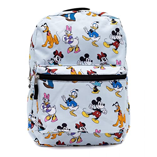 Fast Forward Disney Mickey & Friends 16" Backpack with 1 front pocket All Over Print