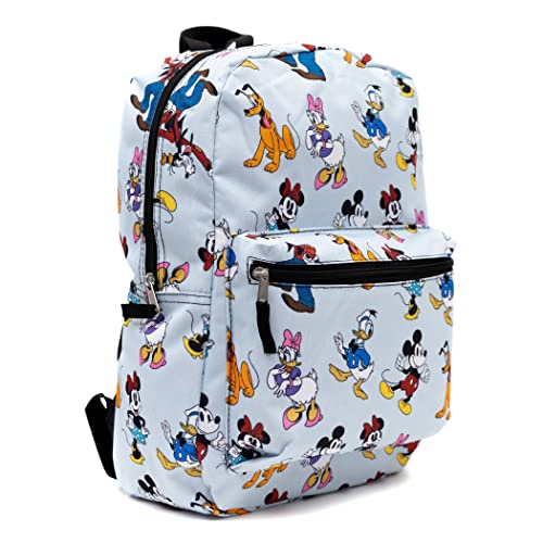 Fast Forward Disney Mickey & Friends 16" Backpack with 1 front pocket All Over Print