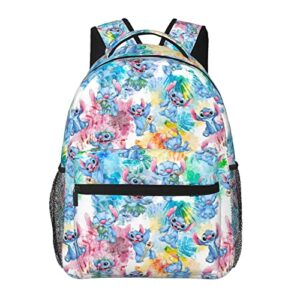 eidolon artsy stitch backpack girl's boy's 16 inch lightweight casual double strap shoulder school bookbag water resistant fits laptop