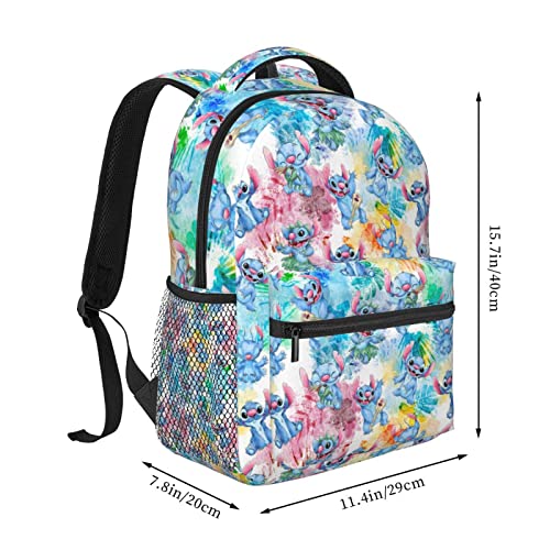 Eidolon Artsy Stitch Backpack Girl's Boy's 16 Inch Lightweight Casual Double Strap Shoulder School Bookbag Water Resistant Fits Laptop