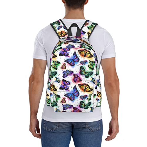 Biunnru Butterfly Travel Backpacks 15 In Cartoon Backpacks For Laptop Backpack