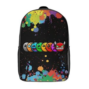 onbjkplg geometry dash anime backpack 17 inch cute funny bookbag casual laptop daypack for travel picnic camping