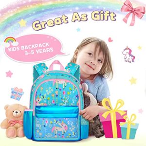 Neragron Toddler Backpack, Preschool Toddler Backpack for Kindergarten Elementary Kids 3-6, Mini Backpacks with Adjustable Padded Shoulder Straps(14 IN