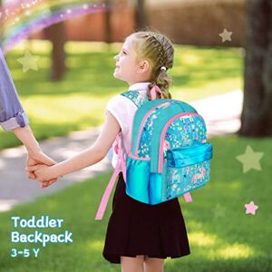 Neragron Toddler Backpack, Preschool Toddler Backpack for Kindergarten Elementary Kids 3-6, Mini Backpacks with Adjustable Padded Shoulder Straps(14 IN