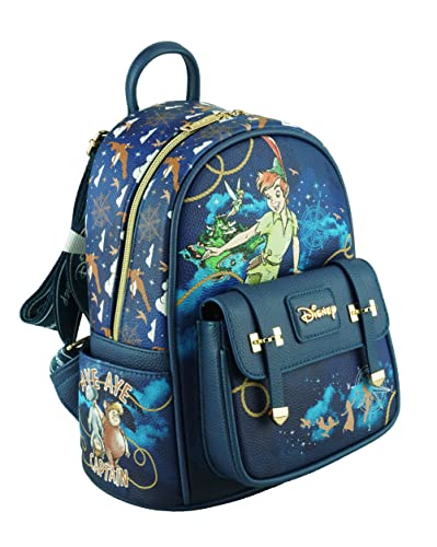 Wondapop Disney Peter Pan 11" Vegan Leather Fashion Mini Backpack