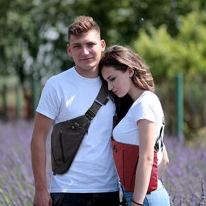 Personal Flex Bag, Anti-thief Slim Sling Bag, Travel Sling Bag, Crossbody Shoulder Bag for Men and Women