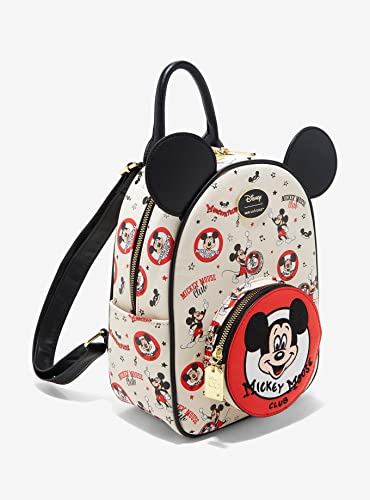 Hot Topic Her Universe Disney100 Mickey Mouse Club Vintage Mini Backpack