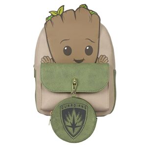 marvel i am groot baby groot white & green women's mini backpack