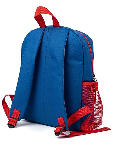 Marvel Boys Backpack | Captain America 4-Piece School Bag Set | Avengers Merchandise | Multiple Compartments