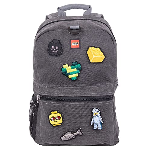 LEGO Mystery Patch Backpack & Pouch Series 3 With 6 Assorted Patches, Grey