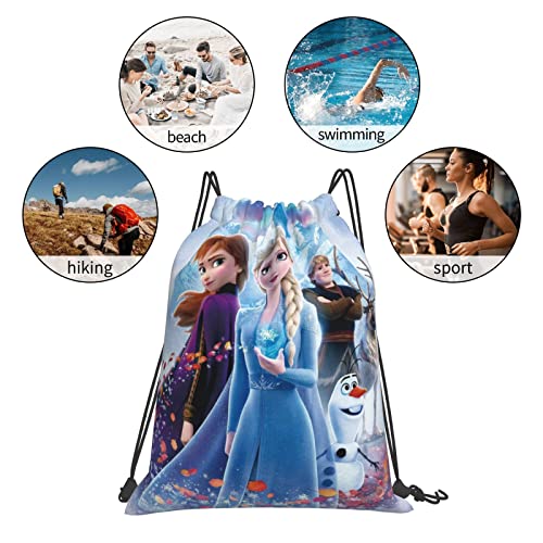 UWNXPIW Anime Drawstring Backpack Gym Yoga Travel String Bag Sport Sack for Women Men Adult