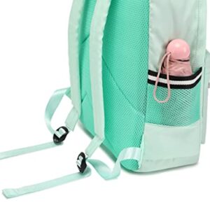 Teecho Backpack for Women Cute College Backpack for Girl Fashion Casual Daypack Mint Green