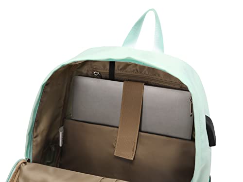 Teecho Backpack for Women Cute College Backpack for Girl Fashion Casual Daypack Mint Green