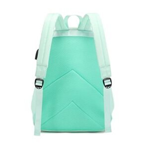 Teecho Backpack for Women Cute College Backpack for Girl Fashion Casual Daypack Mint Green