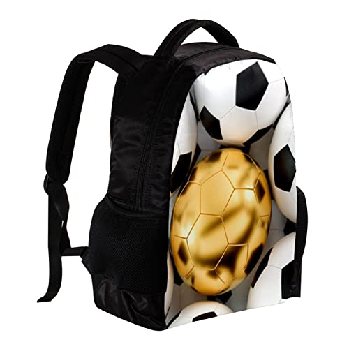 VBFOFBV Travel Backpack, Laptop Backpack for Women Men, Fashion Backpack, Sport Golden Football