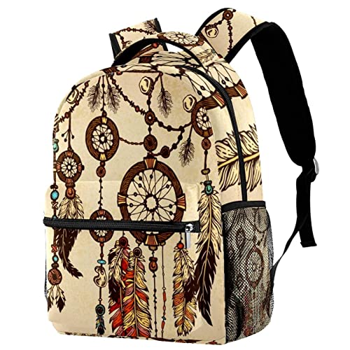 VBFOFBV Backpack for Women Daypack Laptop Backpack Travel Casual Bag, Boho Dreamcatcher Tribal Feather