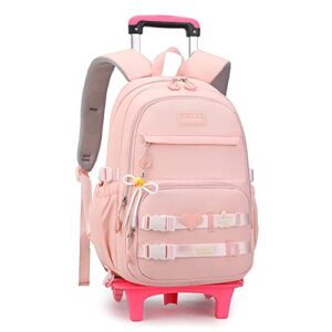 zhanao girls rolling backpack wheeled backpack for boys trolley school bags kids luggage roller backpack with wheels