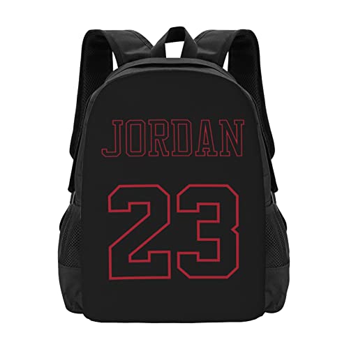 Auqizbx Basketball Number 23 Jordan Backpack Bag Adjustable Large Capacity Leisure Rucksack Unisex