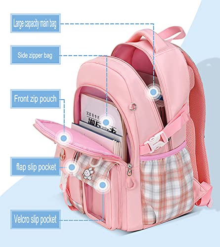 MQUN Cute Backpack Travel Backpack School Bag Multifunctional School Durable School Bag with Doll Pendant