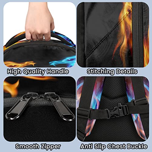 Flame Dragon School Backpack for Boys Girls Teens College Students Backpack Laptop Backpack Travel Backpacks Bookbag Daypack