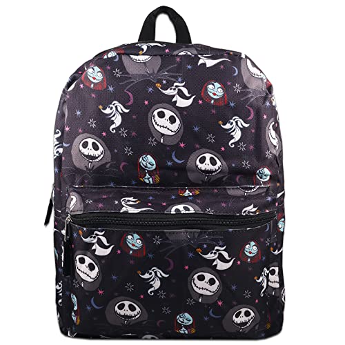 Disney Nightmare Before Christmas Backpack for Kids - Bundle with 16” Nightmare Before Christmas Backpack, Water Bottle, Stickers, More | Nightmare Before Christmas School Bag