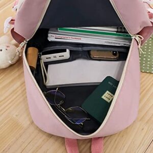 5Pcs Accessories Backpack with Pin & Set Cute Backpack Kawaii Backpack School Bags for Teen Girl