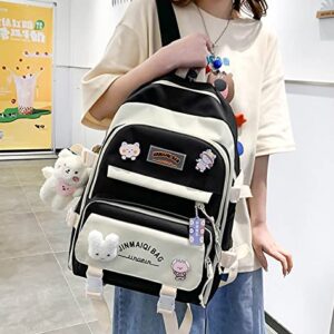 5Pcs Accessories Backpack with Pin & Set Cute Backpack Kawaii Backpack School Bags for Teen Girl