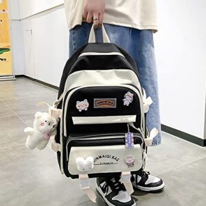 5Pcs Accessories Backpack with Pin & Set Cute Backpack Kawaii Backpack School Bags for Teen Girl